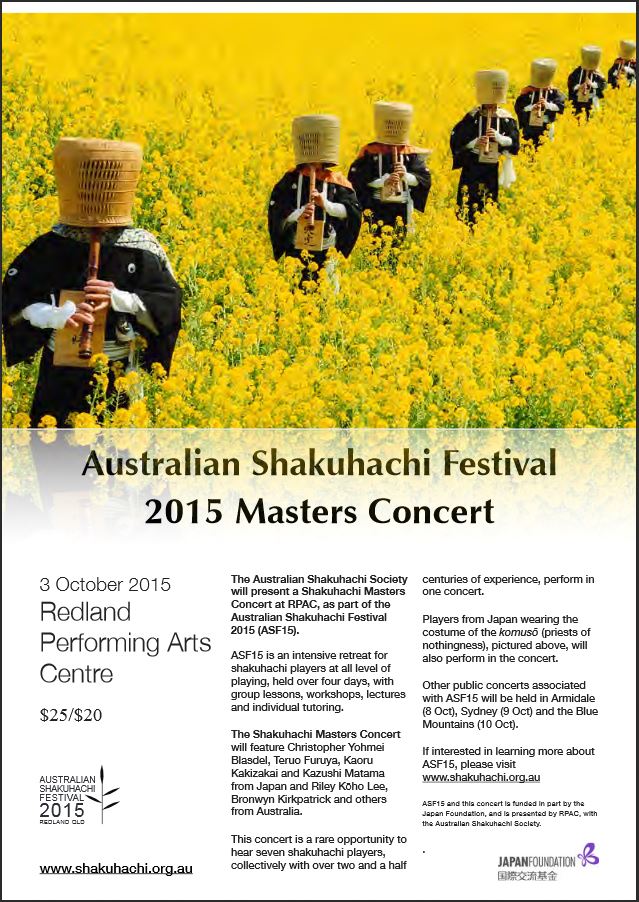 Upcoming events – Carl Rathus Shakuhachi